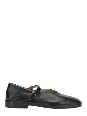 LEMAIRE Leather Mary Jane Ballerinas - Black