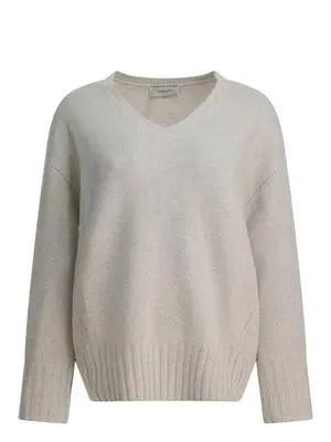 UMARMUNG Wool And Cashmere V-neck Sweater - White