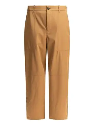 Loewe Cotton And Silk Cargo Trousers - Beige