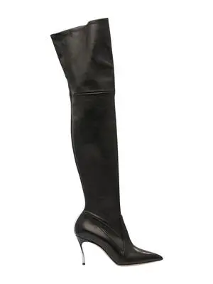 Casadei 100mm Over-the-knee Boots - Black