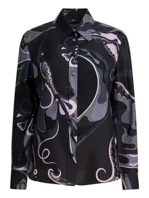 Emilio Pucci Paisley Silk Shirt - Black