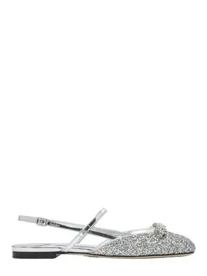 JIMMY CHOO Belinda Slingback Ballet Flats - Silver