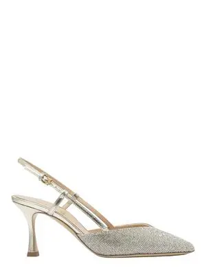 NINALILOU Heeled Slingbacks - Silver