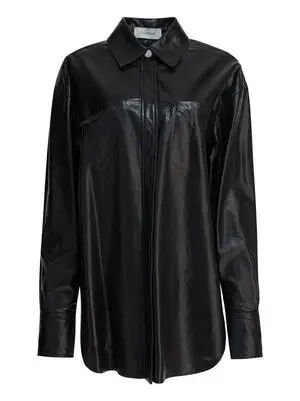 Max Mara Leather Shirt - Black