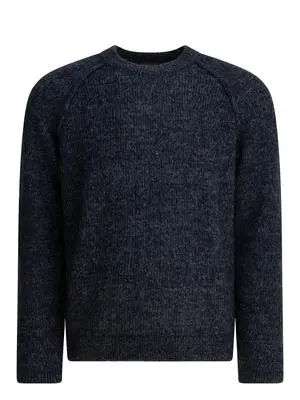 RAKKI Wool Blend Crew Neck Sweater - Blue