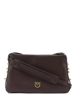 Pinko Leather Crossbody Bag - Brown