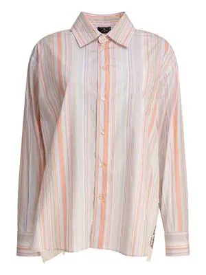 Etro Striped Shirt With Paisley Print - Pink