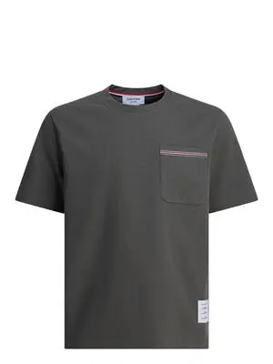 Thom Browne T Shirt With Pocket - Green