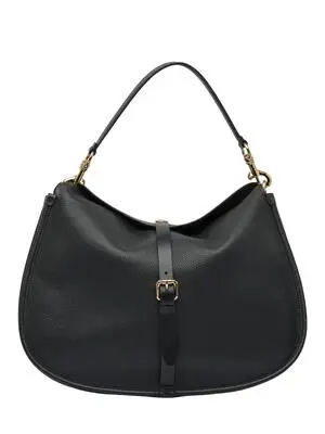Etro Tumbled Leather Shoulder Bag - Black