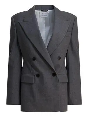 Givenchy Wool Double-breasted Blazer - Grey