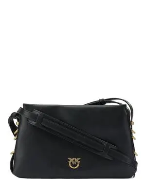 Pinko Leather Crossbody Bag - Black