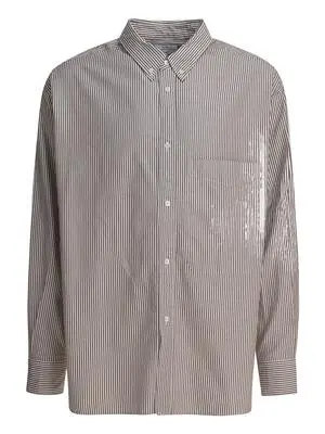BEAMS Lisa Oxford Sn' Shirt - Brown
