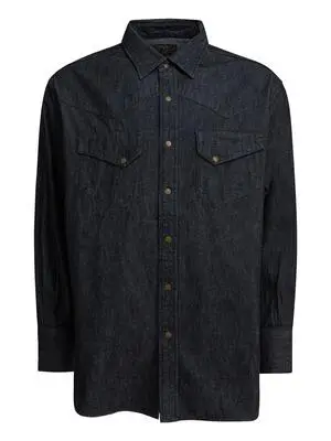 BEAMS Western Double Dye' Shirt - Blue