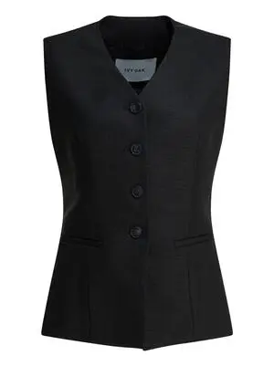 IVY OAK Pinstriped Jacket - Black