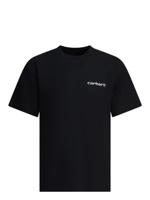 Carhartt Work In Progress S/s Archive Script' Crew Neck T Shirt - Black