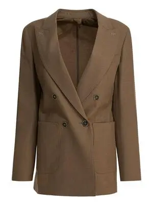 Max Mara Cashmere Double-breasted Blazer - Brown