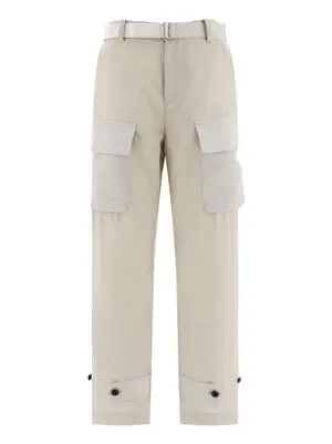 Sacai Belted Cargo Trousers - Beige