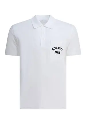 Givenchy Cotton Short Sleeved Polo Shirt - White