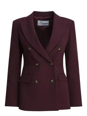 SEMPER Double-breasted Blazer - Bordeaux
