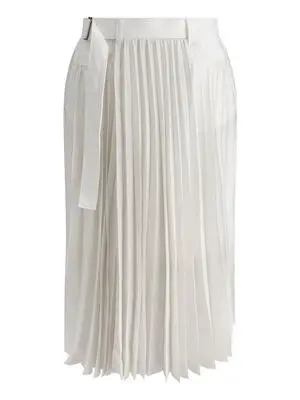 Sacai Pleated Skirt - White