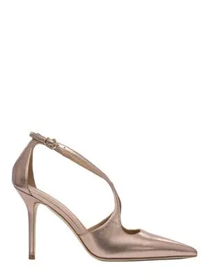 LELLA BALDI Heeled Leather Pumps - Bronze