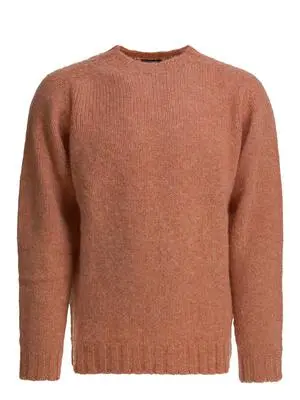 BEAMS Shaggy Bernard Crewneck Sweater - Orange