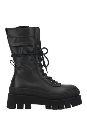 SUMMERY COPENHAGEN Leather Ankle Boots - Black