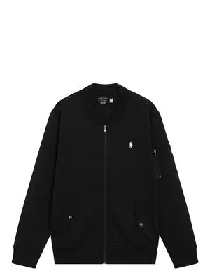 Ralph Lauren Knitted Zip-up Bomber Jacket - Black