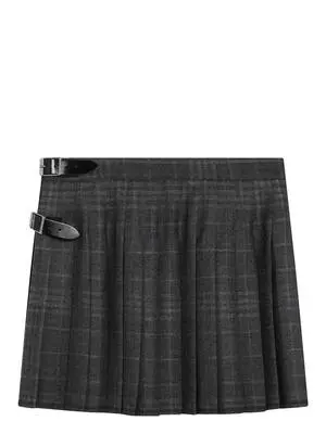 Balenciaga Tartan Mini Skirt - Grey