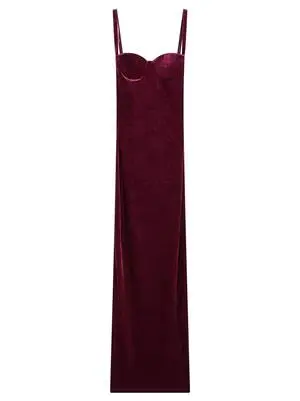 Balenciaga Long Velvet Dress - Burgundy