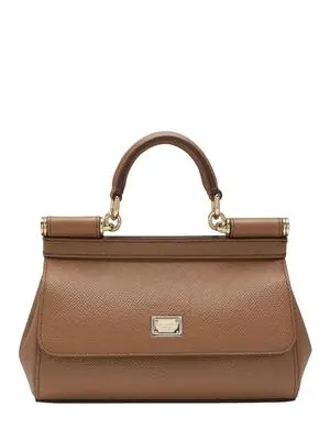 Dolce & Gabbana Small Sicily Top Handle Bag - Brown