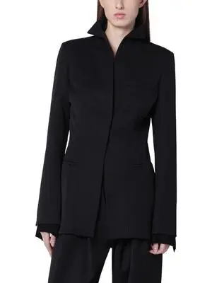 FRANCESCO MURANO Single-breasted Virgin Wool Blazer - Black