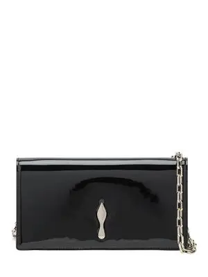 CHRISTIAN LOUBOUTIN Bettina Patent Clutch - Black