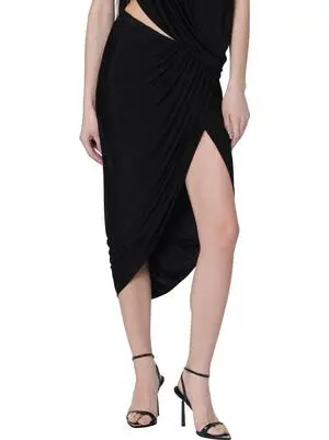 FRANCESCO MURANO Draped Stretch Jersey Skirt - Black