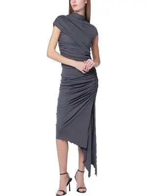 FRANCESCO MURANO Draped Stretch Jersey Dress - Grey