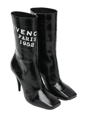Givenchy Sliced Square Tape Ankle Boots - Black