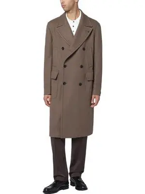 Tagliatore Wool-cashmere Blend Double-breasted Coat - Brown