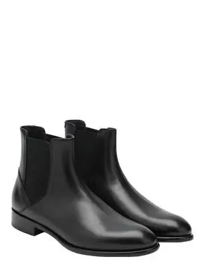 DOUCAL'S Smooth Leather Ankle Boots - Black