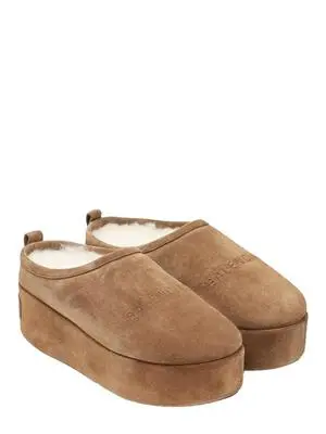 Balenciaga Alaska Soft Platform Clogs - Brown