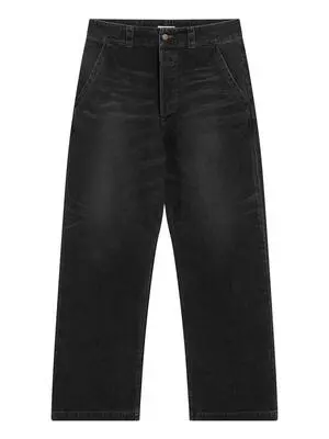 Fear Of God Washed Effect Denim Jeans - Black