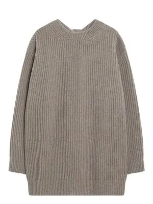 MAISON MARGIELA Oversized Ribbed Sweater - Beige