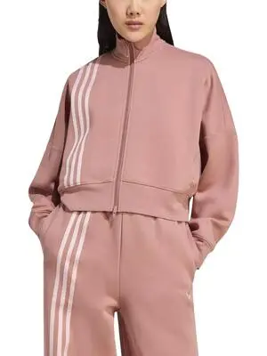 ADIDAS ORIGINALS Off Placed 3 Stripes Zip Sweatshirt - Pink