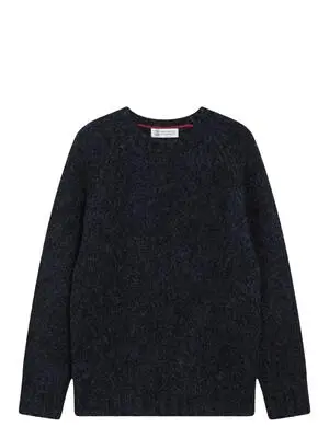 Brunello Cucinelli Crewneck Alpaca-blend Sweater - Blue