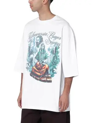 WILLY CHAVARRIA Chavarria Prayer Services T Shirt - White