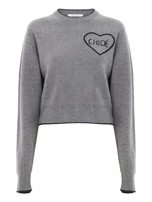 Chloé Cashmere Crewneck Sweater - Grey