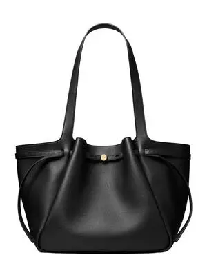 Tory Burch Romy Leather Tote - Black