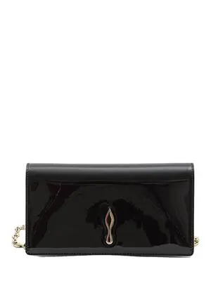 CHRISTIAN LOUBOUTIN Bettina Leather Clutch - Black