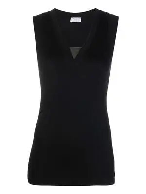 Brunello Cucinelli Cotton Tank Top - Black