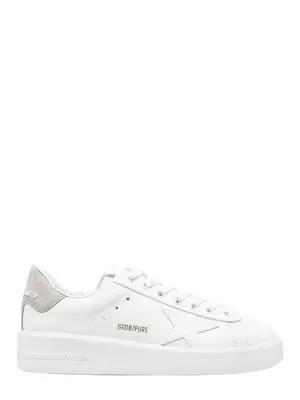 GOLDEN GOOSE Purestar Leather Sneakers - Silver
