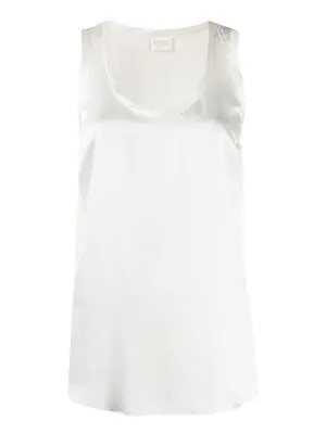Brunello Cucinelli Silk-blend Top - White